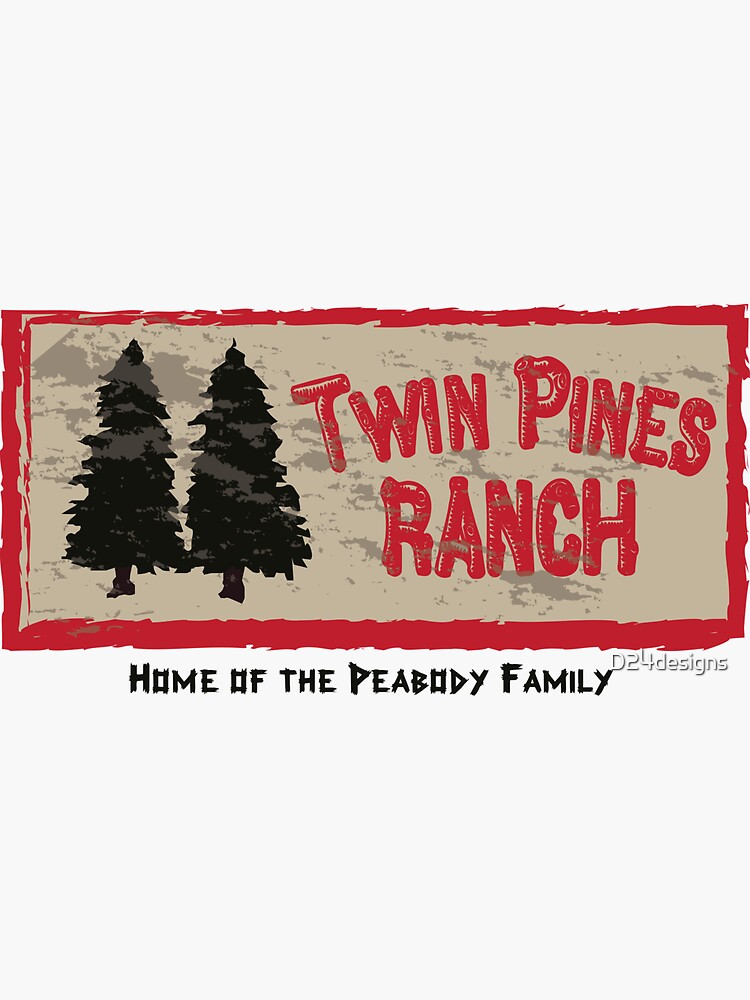 "Twin Pines Ranch" Sticker for Sale by D24designs | Redbubble