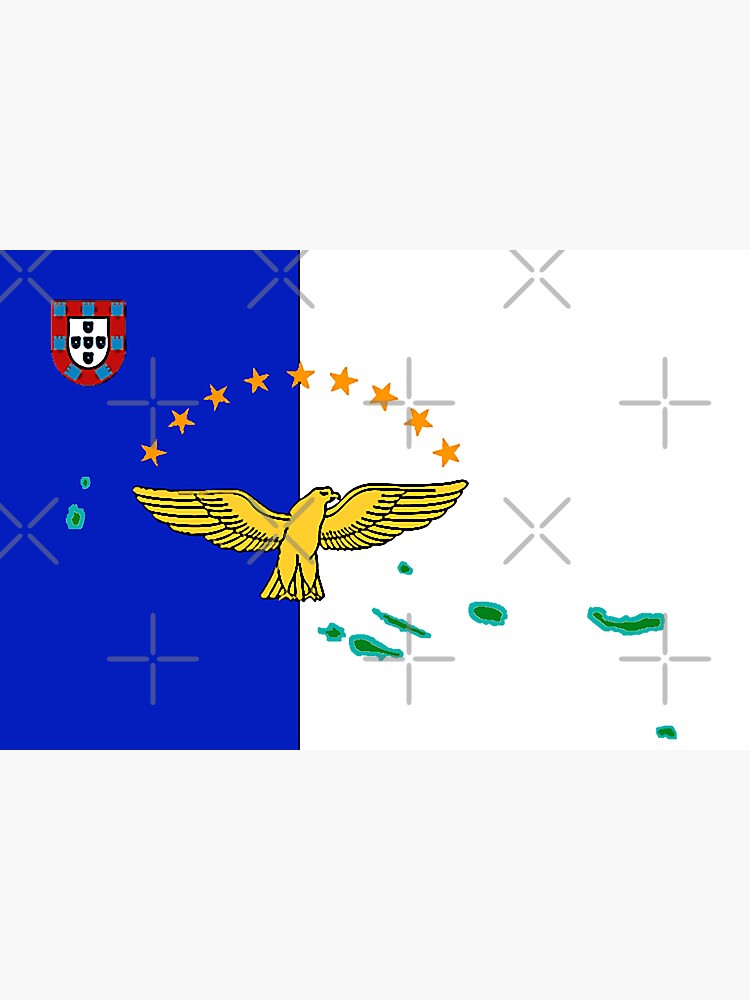 "Azores Map with Flag of the Azores" Sticker by Havocgirl | Redbubble
