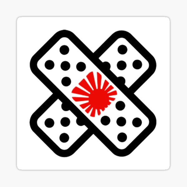 "jdm Japanese flag band aids" Sticker by thatstickerguy | Redbubble