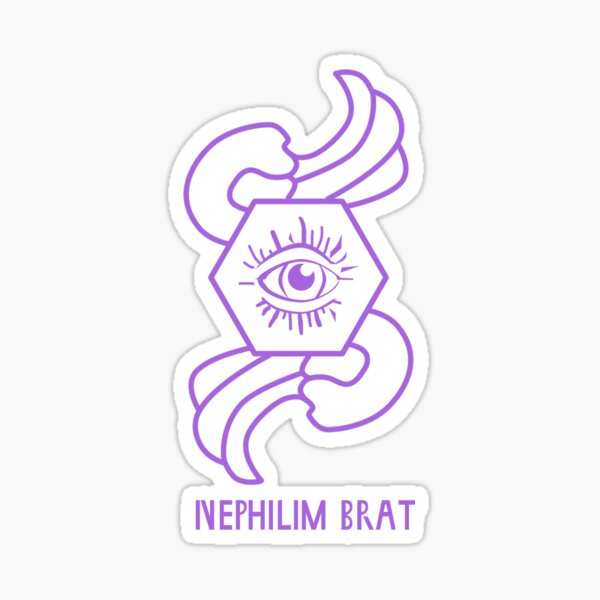 "Nephilim Brat logo, white" Sticker by ChannelCzar | Redbubble