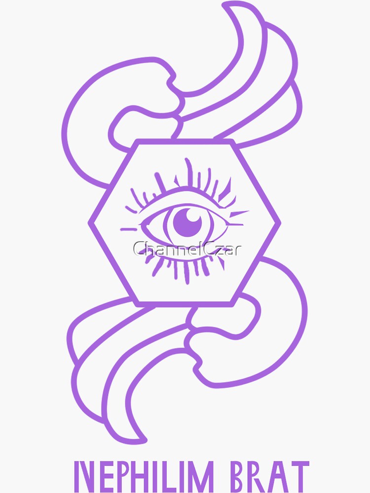 "Nephilim Brat logo, black" Sticker for Sale by ChannelCzar | Redbubble