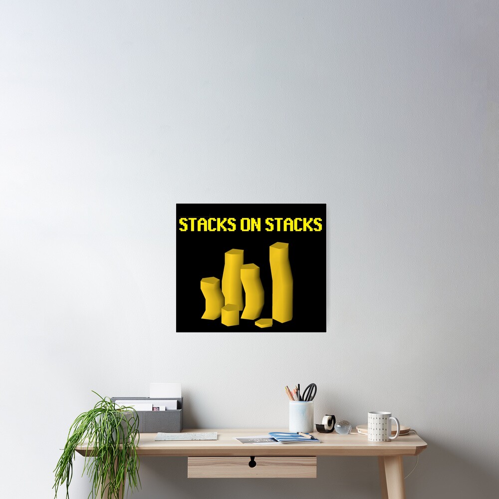 "STACKS ON STACKS" Poster for Sale by pinkbutter | Redbubble
