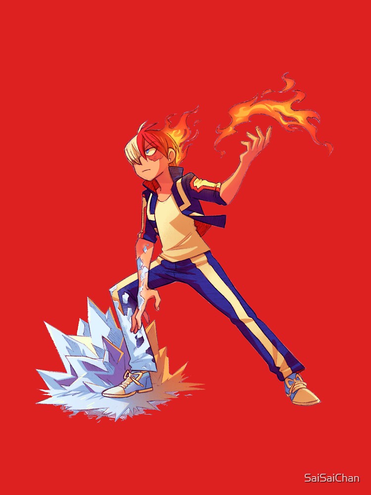 "Fire & Ice" T-shirt for Sale by SaiSaiChan | Redbubble | shouto ...