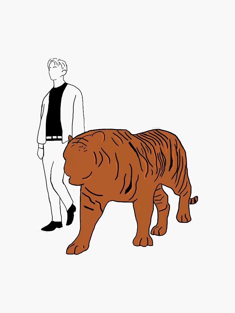 "mark with tiger (regular mv)" Sticker for Sale by nct-ism | Redbubble