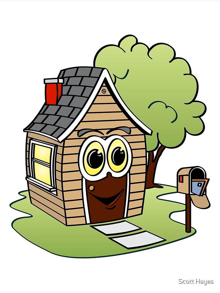 "Tan House Cartoon" Canvas Print for Sale by Graphxpro | Redbubble