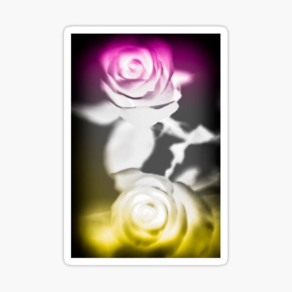 "Neon roses" Sticker by LoraSi | Redbubble