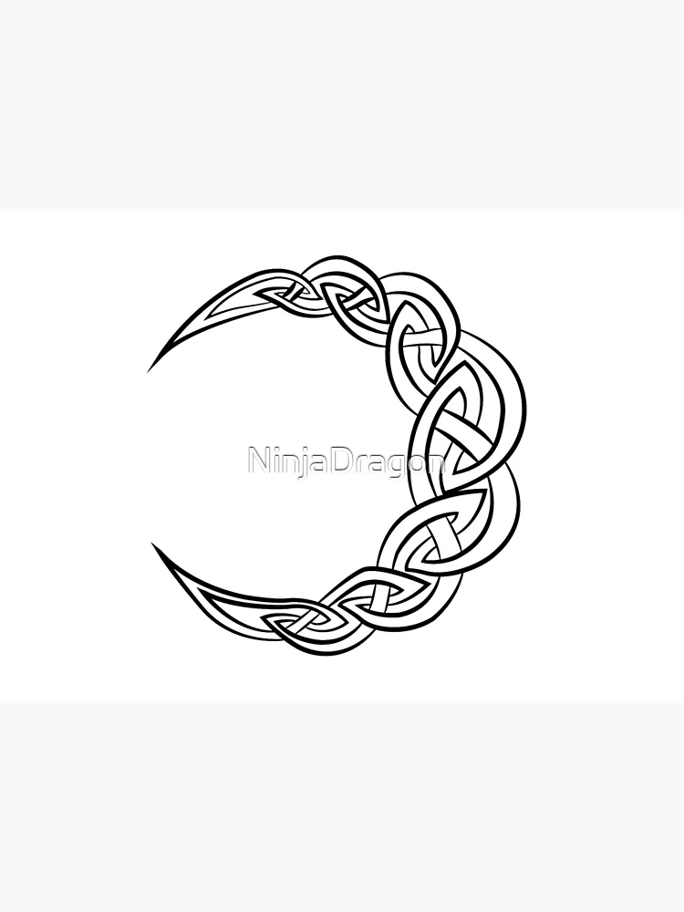 Celtic Knot Crescent Moon Drawings Celtic Moon Vector Art, Icons, And