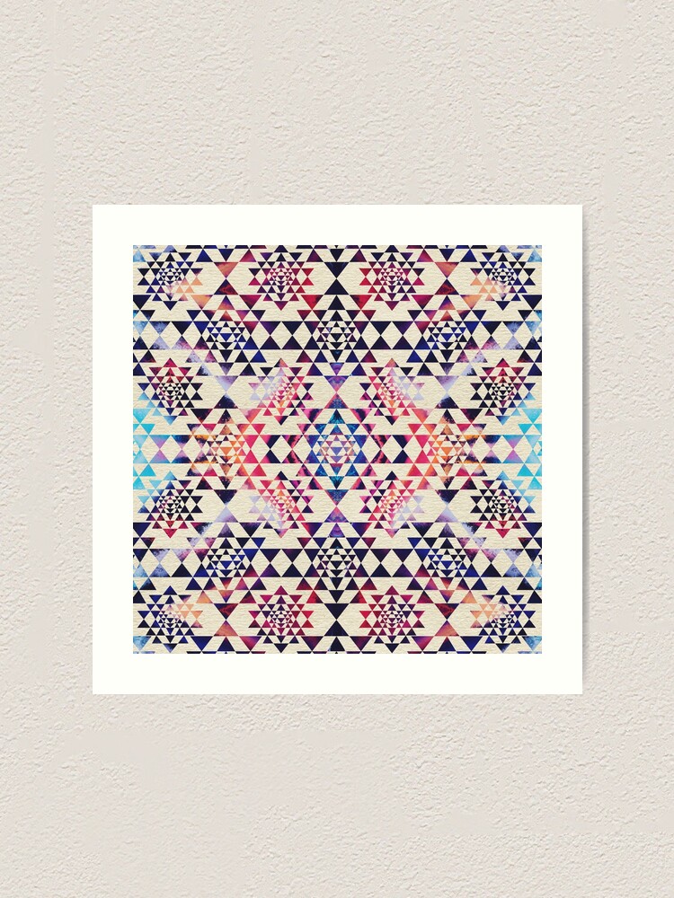 "Sri Yantra / Sri Chakra Pattern - Paint texture" Art Print by ...
