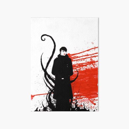"Vampire ink watercolor art - Horror illustration - Dark art" Art Board ...