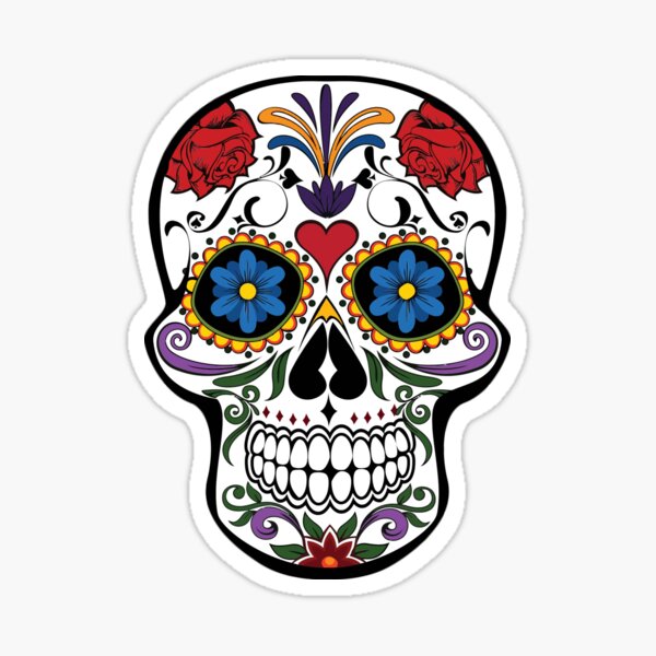 "Skull Face" Sticker by SamSyr | Redbubble