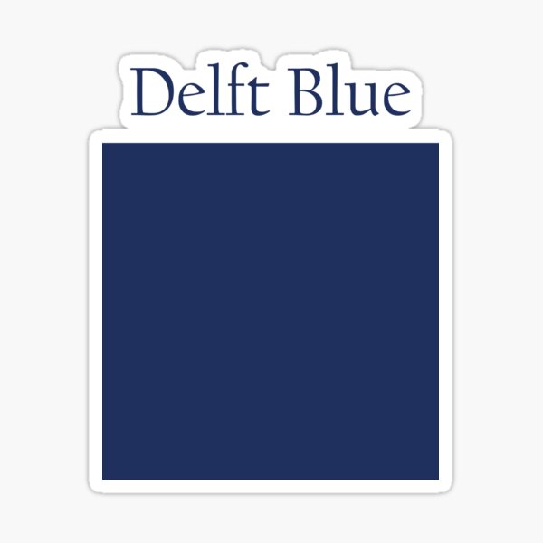 "Delft Blue Color Quadrat" Sticker by Dator | Redbubble