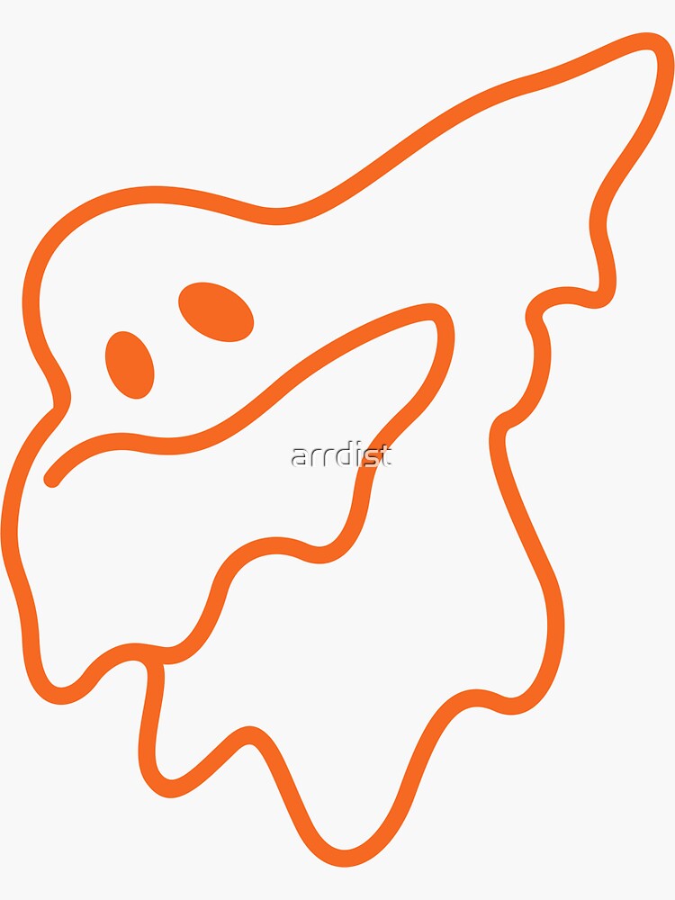 "DAB GHOST ORANGE" Sticker for Sale by arrdist | Redbubble