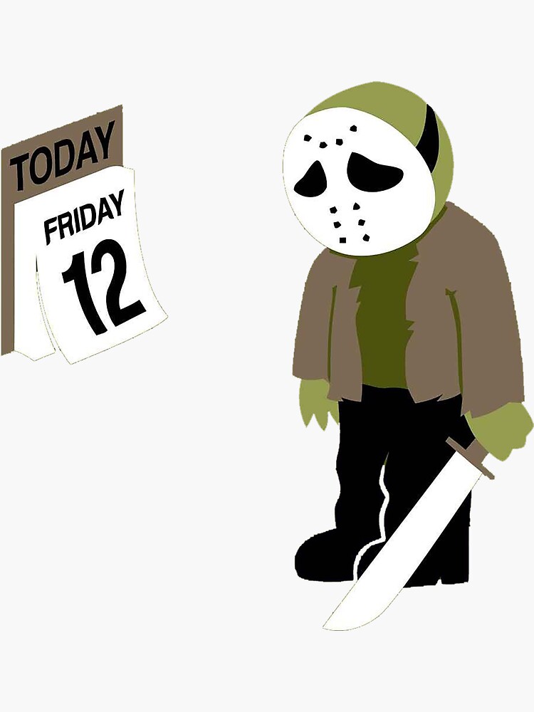 "Friday the 12th" Sticker for Sale by lucaspinoli | Redbubble