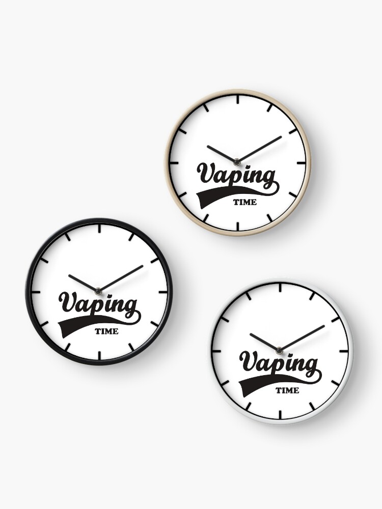 "Swoosh Vaping" Clock for Sale by 2vape | Redbubble