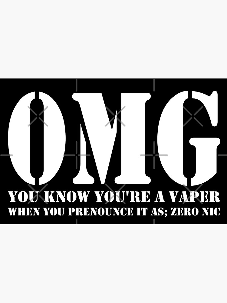 "Vape OMG nicotine" Sticker for Sale by 2vape | Redbubble
