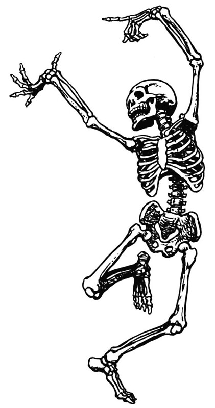 "Dancing skeleton - dance macabre " by void-kitsune | Redbubble