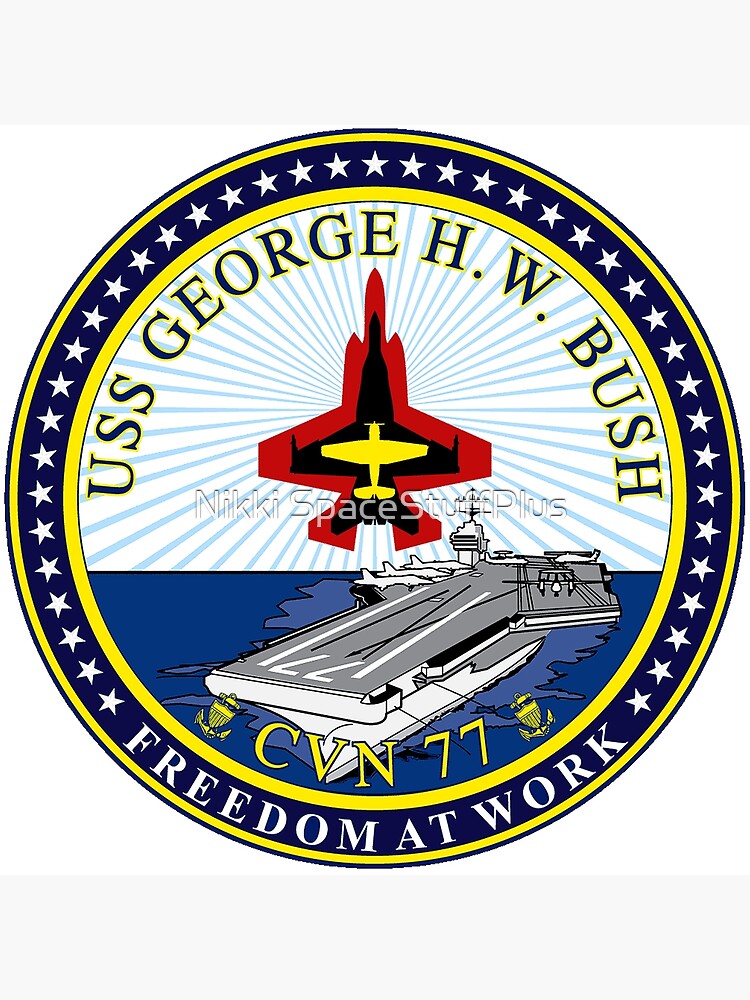 "USS George H.W. Bush (CVN-77) Crest" Art Print by Spacestuffplus ...