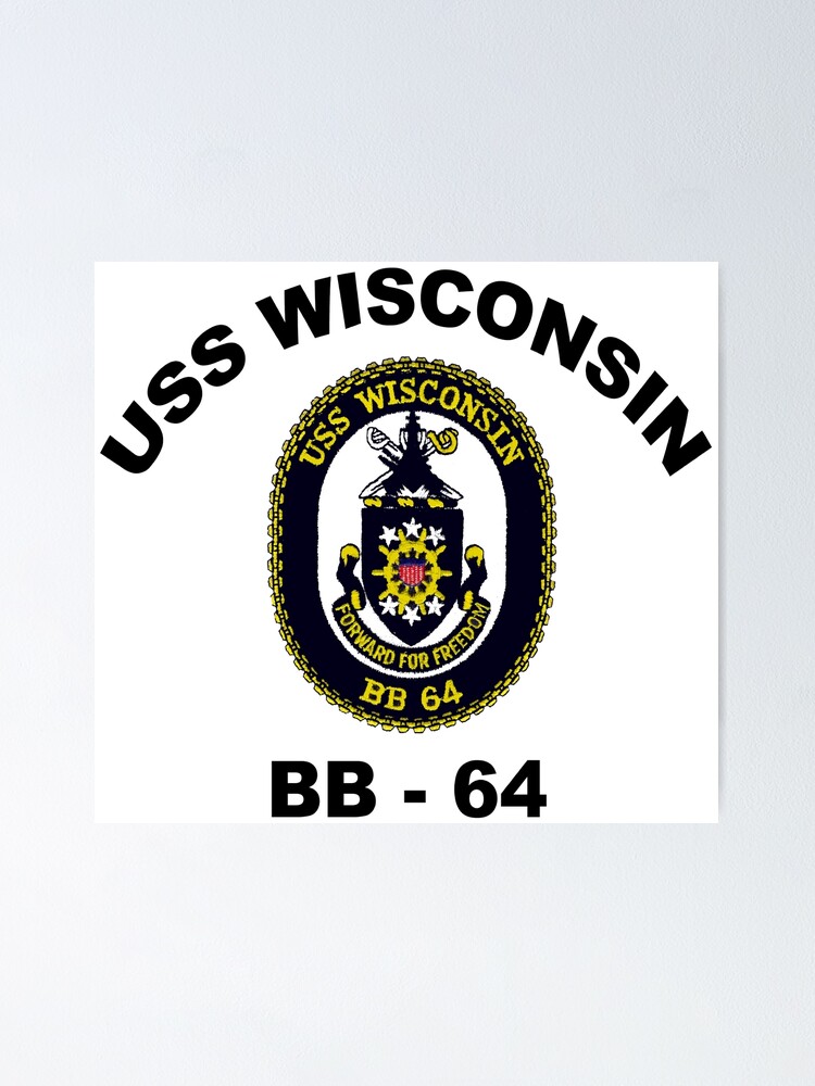 "USS Wisconsin (BB-64) Crest" Poster for Sale by Spacestuffplus | Redbubble