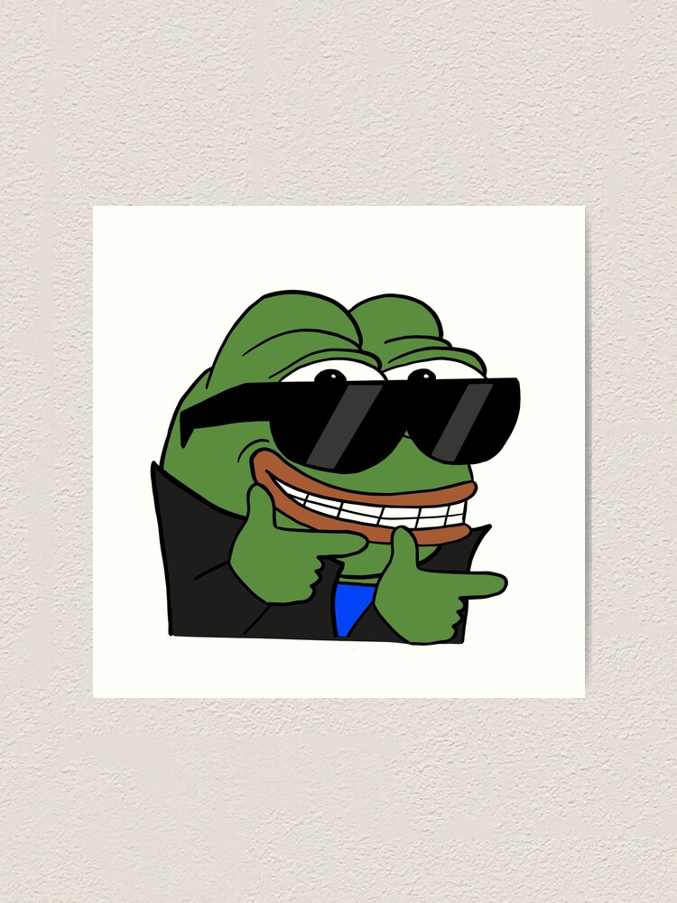 "pepe cool finger guns" Art Print by sivelobanova | Redbubble
