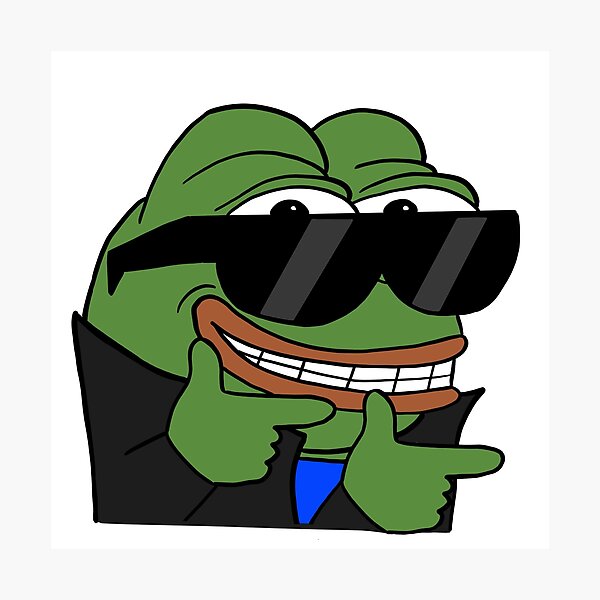 "pepe cool finger guns" Photographic Print by sivelobanova | Redbubble