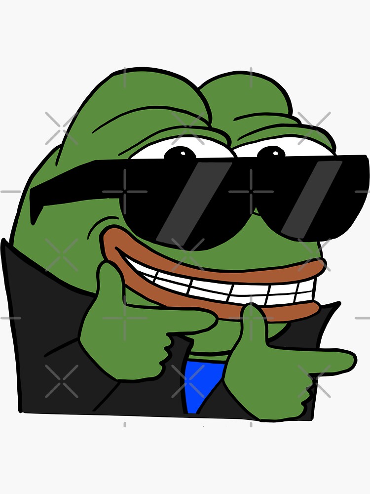 "pepe cool finger guns" Sticker for Sale by sivelobanova | Redbubble