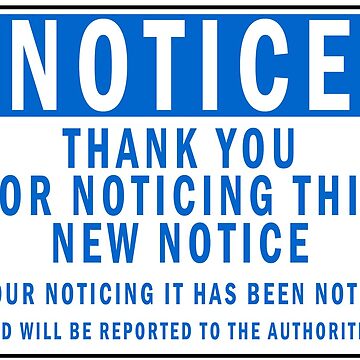 "Funny Notice" Sticker for Sale by rott515 | Redbubble