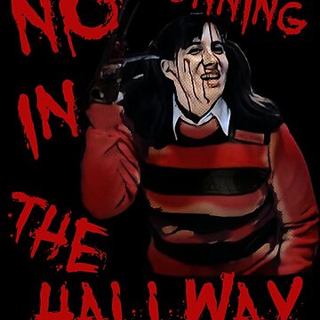 "No running in the Hallway" Sticker for Sale by Jeffrey Karnick | Redbubble