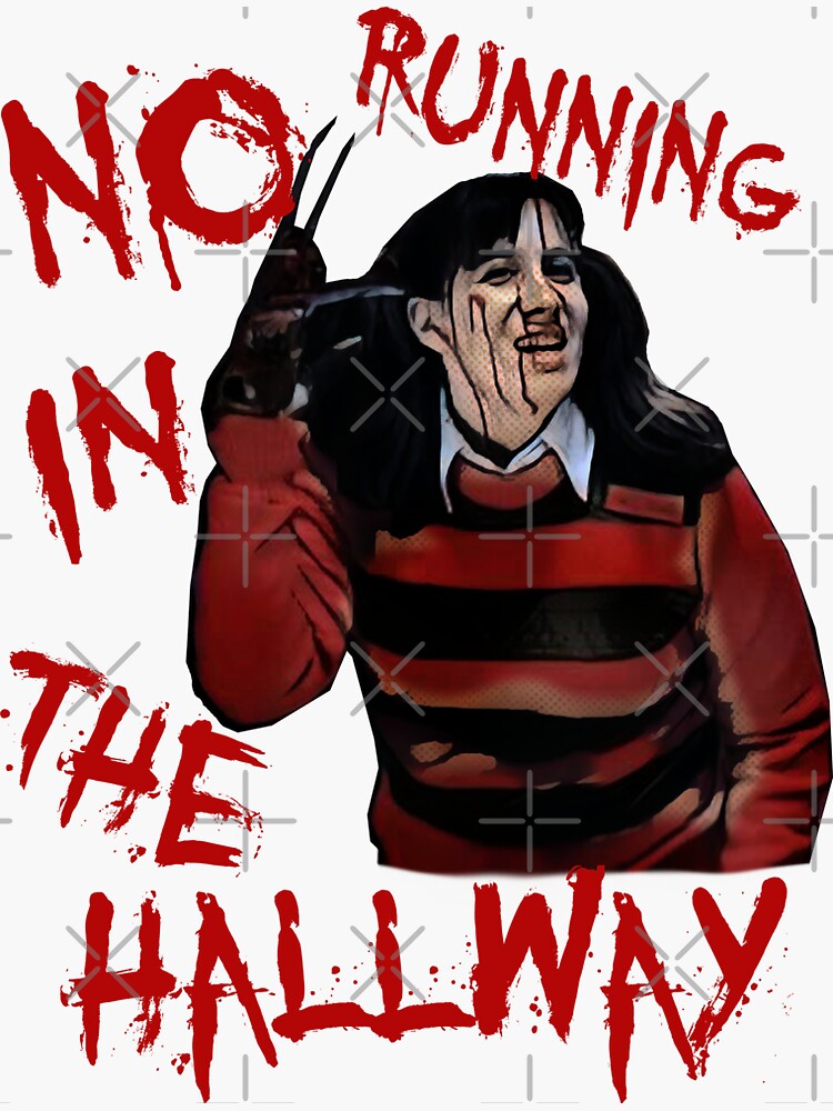 "No running in the Hallway" Sticker for Sale by Jeffrey Karnick | Redbubble