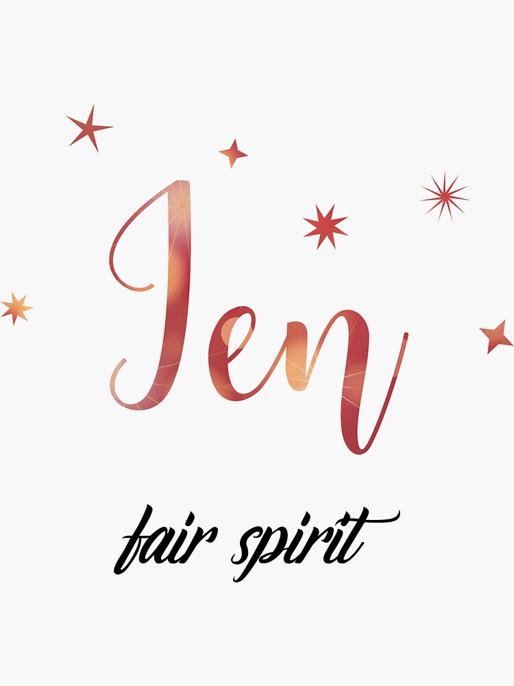 "Jen" Sticker for Sale by Moonshine-creek | Redbubble
