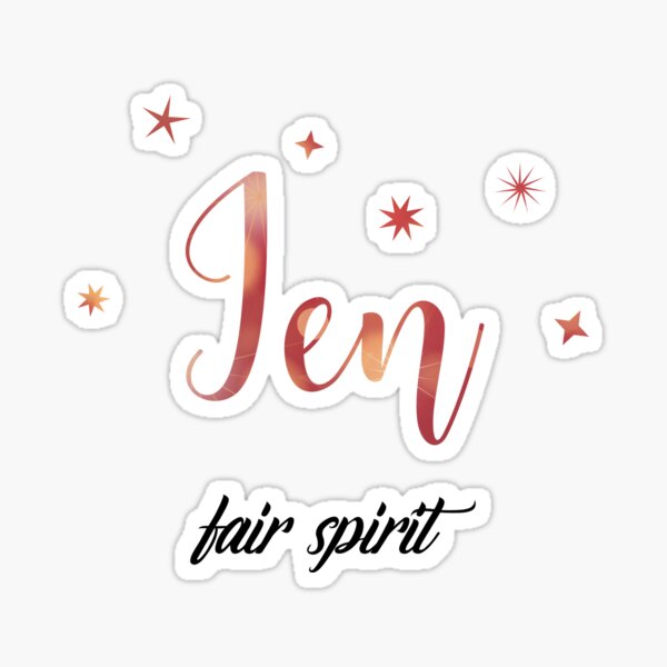 "Jen" Sticker for Sale by Moonshine-creek | Redbubble