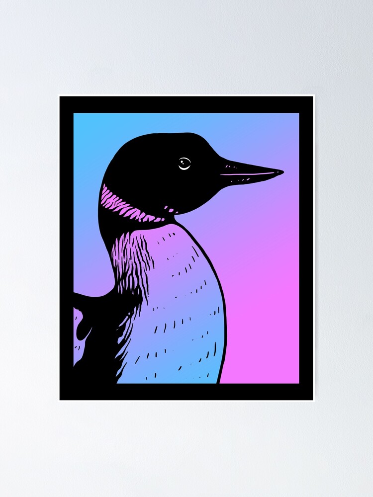 "Vaporwave Loon Aesthetic Pastel Goth Divers" Poster by dinosareforever ...