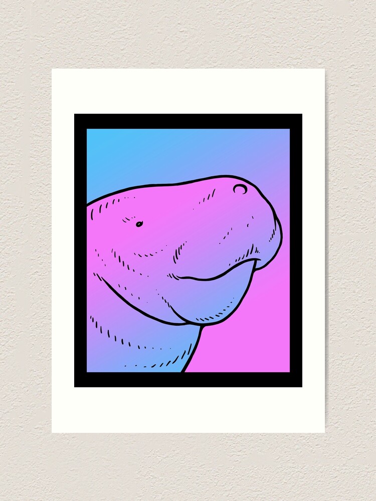 "Vaporwave Dugong Aesthetic Pastel Goth Manatee" Art Print by ...