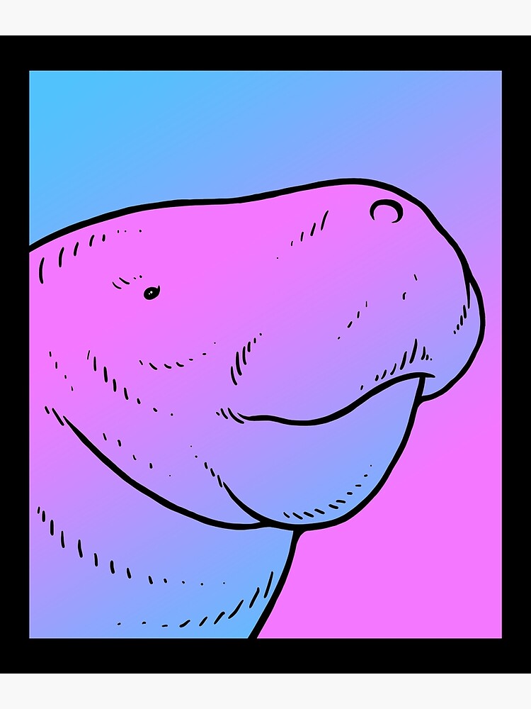 "Vaporwave Dugong Aesthetic Pastel Goth Manatee" Art Print by ...