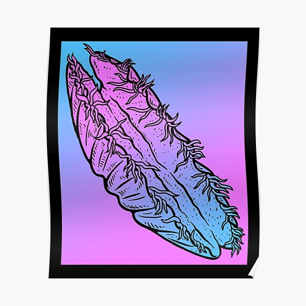 "Vaporwave Clam Aesthetic Pastel Goth Mollusc" Poster by ...