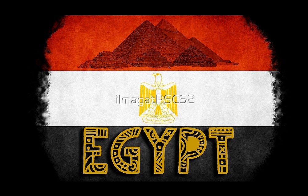 "Egypt flag and pyramids" by ilmagatPSCS2 | Redbubble