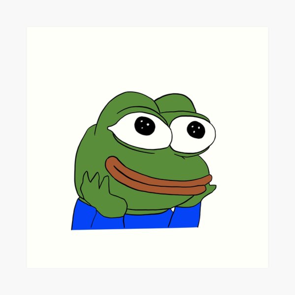 "feelswowman happy wholesome pepe" Art Print for Sale by sivelobanova ...