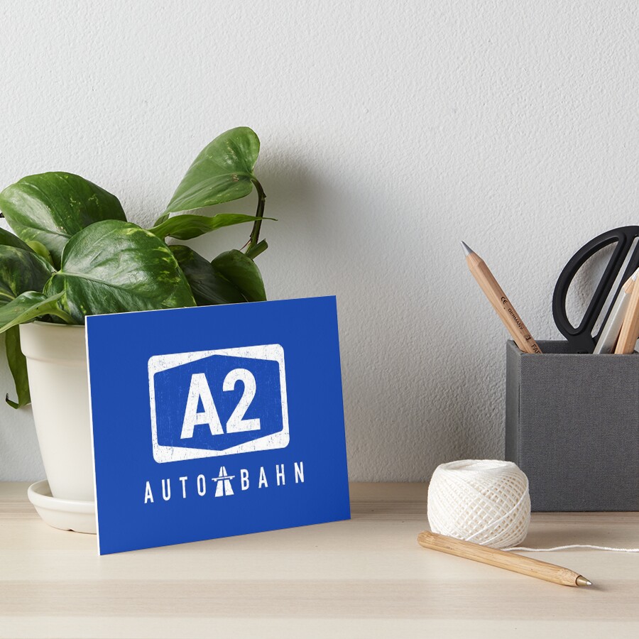 "MOTORWAY A2 SYMBOL IN CRACKED DESIGN, BY SUBGIRL" Art Board Print by ...