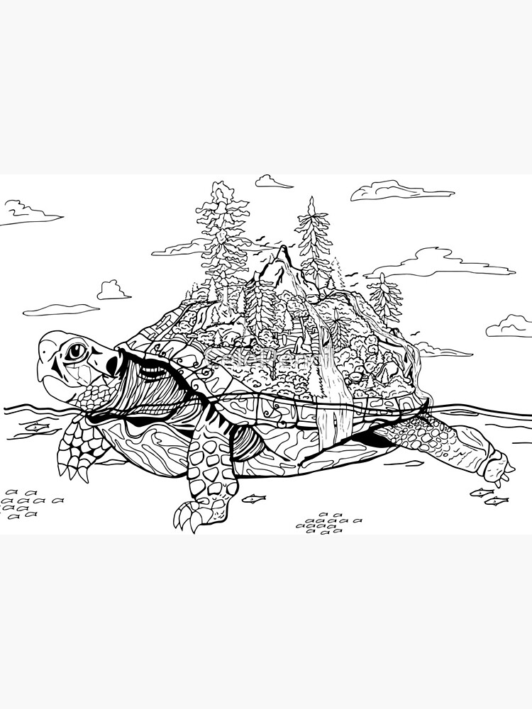 "Turtle Island" Art Board Print for Sale by CelePencil | Redbubble