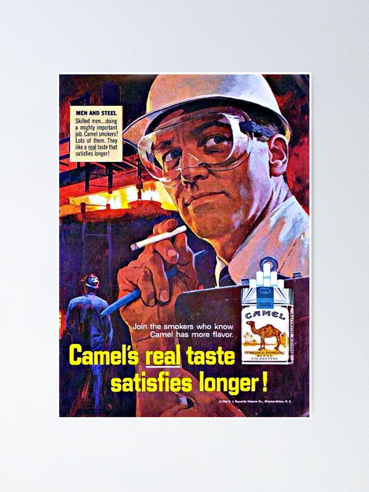 "Vintage Camel Cigarettes" Poster for Sale by DapperShirts | Redbubble