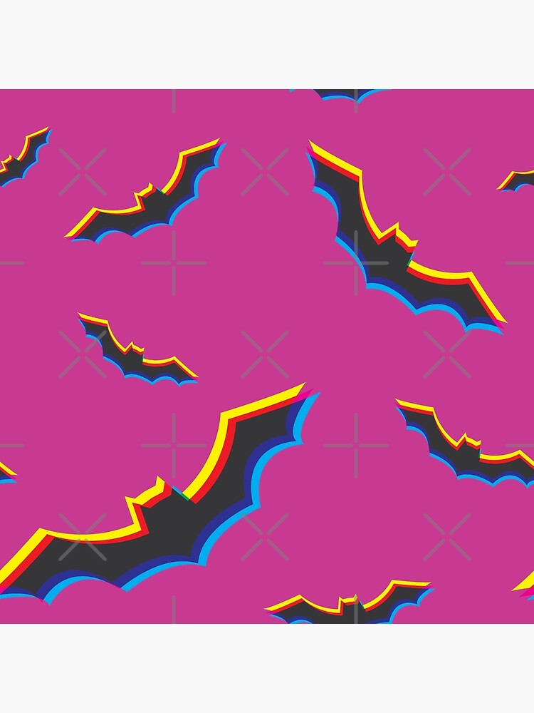 "CMYK Hot Pink Bats" Poster for Sale by ymcfly | Redbubble