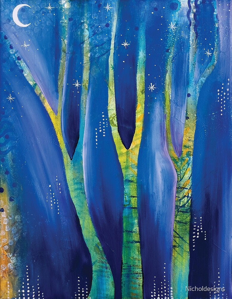 "Midnight Forest" by Nicholdesigns | Redbubble