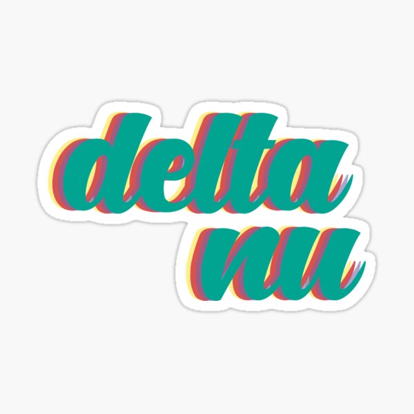 "Delta Nu Sticker" Sticker for Sale by sashaq | Redbubble