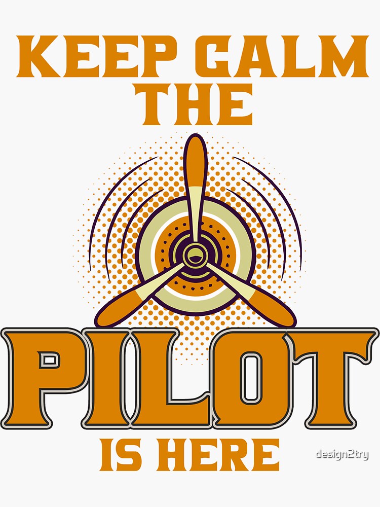 "Pilot Captain Aircraft Captain Aircraft Gift" Sticker by design2try ...