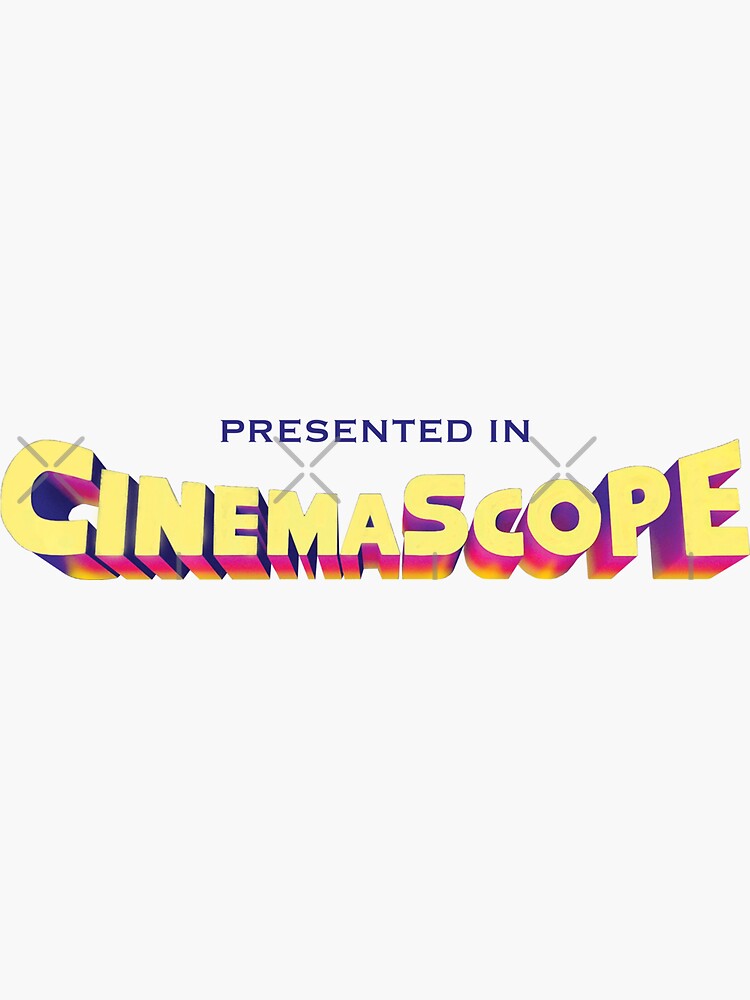 "Presented in Cinemascope hollywood retro logo" Sticker for Sale by ...