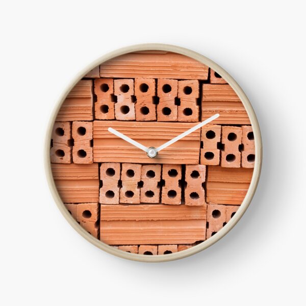 "Brick Wall" Clock by FotoArtist | Redbubble