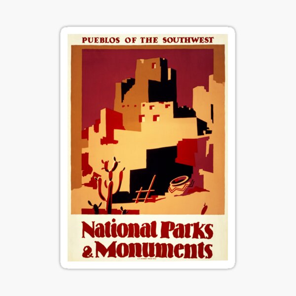 "Vintage National Parks Travel Poster" Sticker by AllVintageArt | Redbubble
