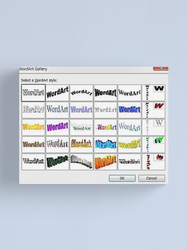"Word Art Windows 95 meme" Canvas Print for Sale by Ironic-Tees | Redbubble