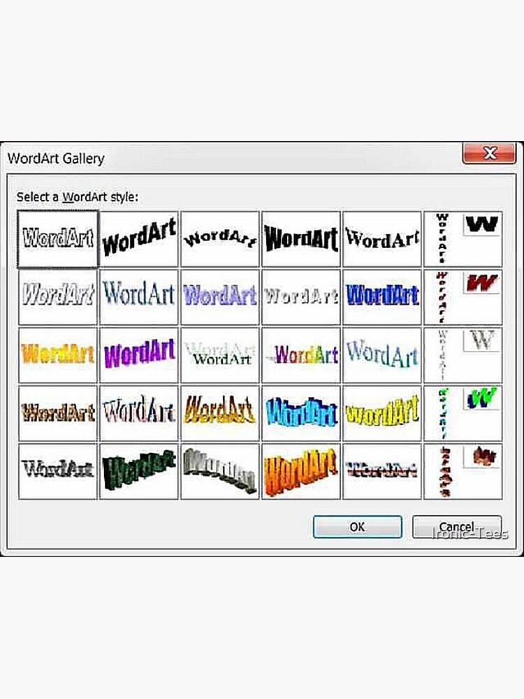 "Word Art Windows 95 meme" Canvas Print for Sale by Ironic-Tees | Redbubble