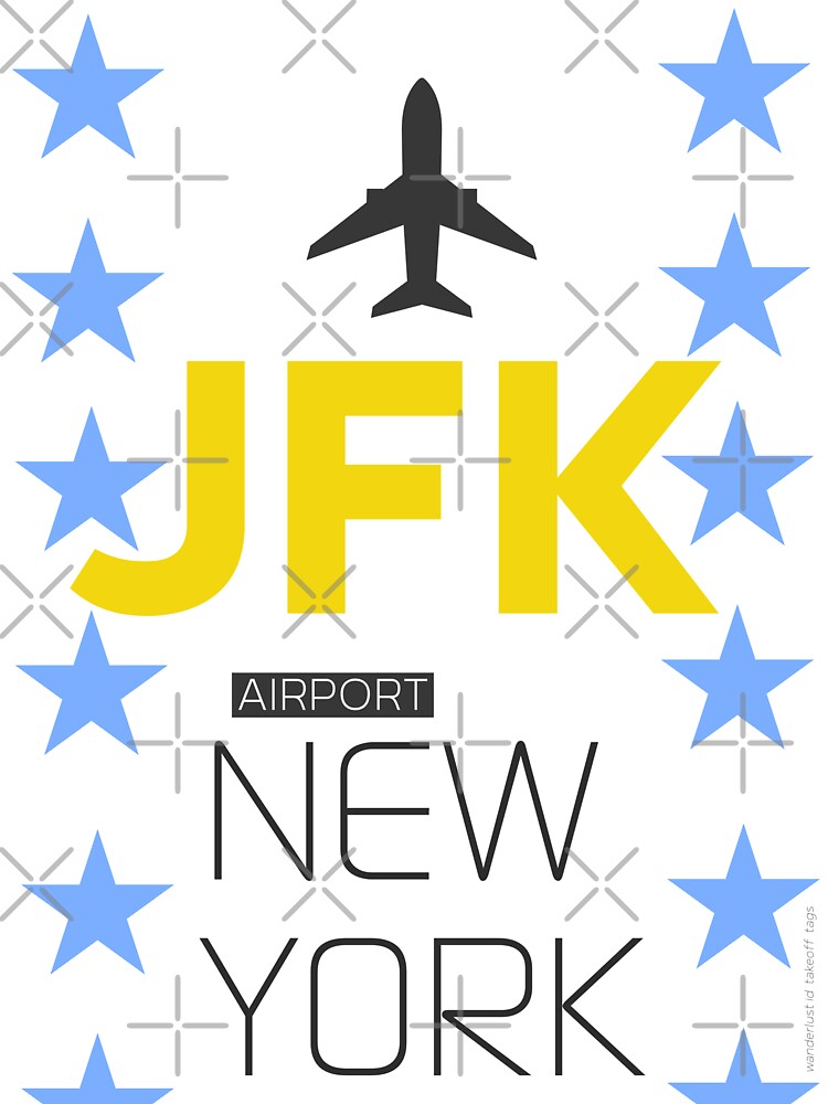 "JFK yellow stars" Sticker by Aviators | Redbubble