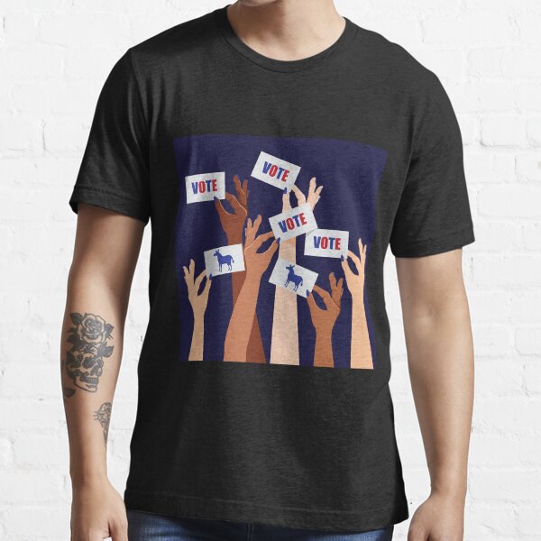 "Illustration of multicultural women voting Democratic." T-shirt for ...